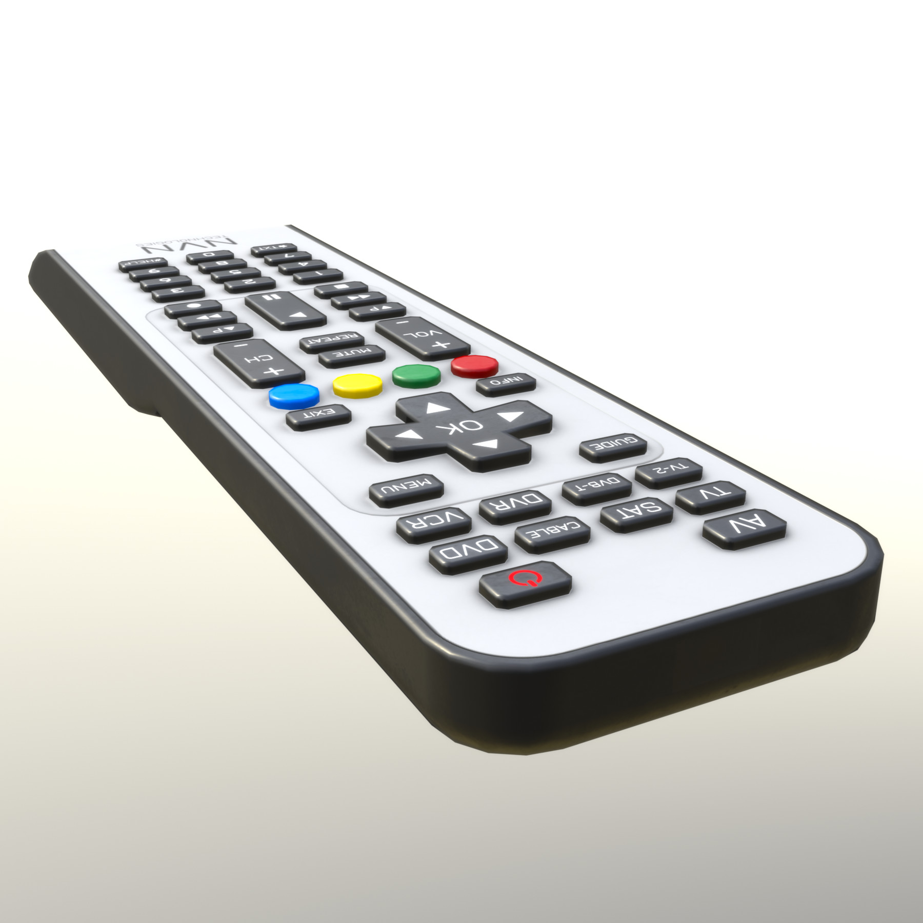 ArtStation - 2000s TV Remote Control Gray | Game Assets