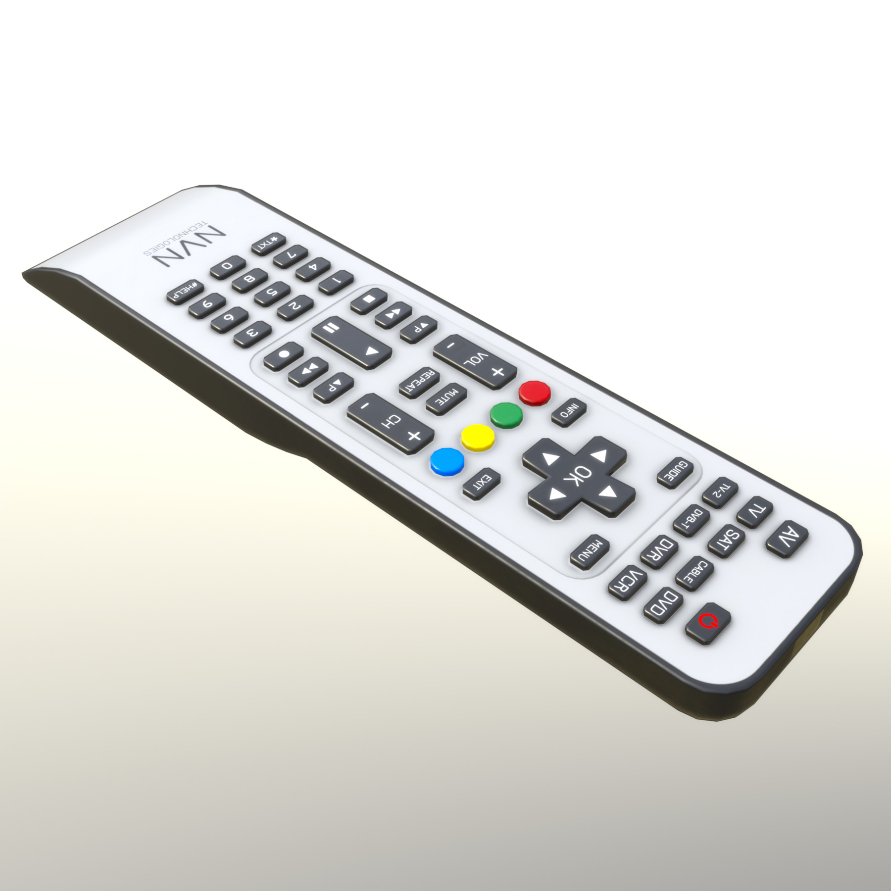 ArtStation - 2000s TV Remote Control Gray | Game Assets