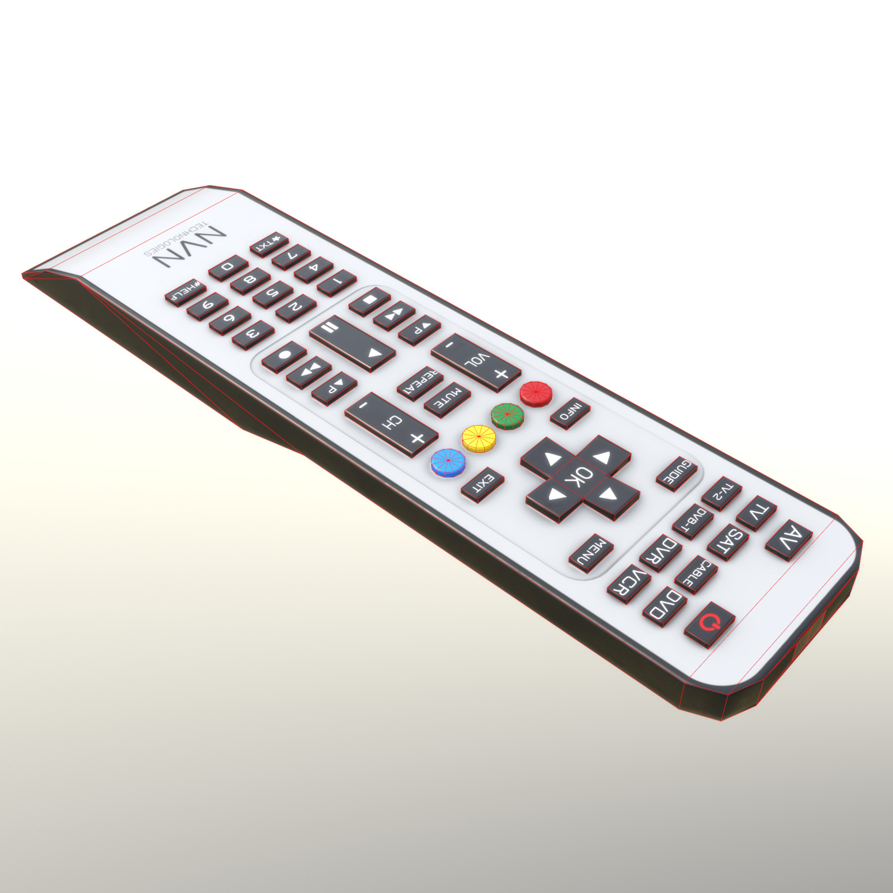 ArtStation - 2000s TV Remote Control Gray | Game Assets