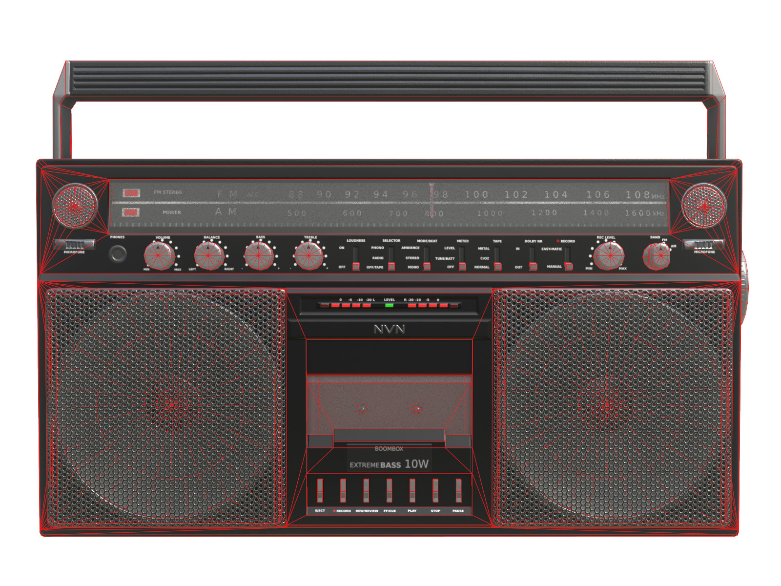 ArtStation - Retro Boombox Black | Game Assets