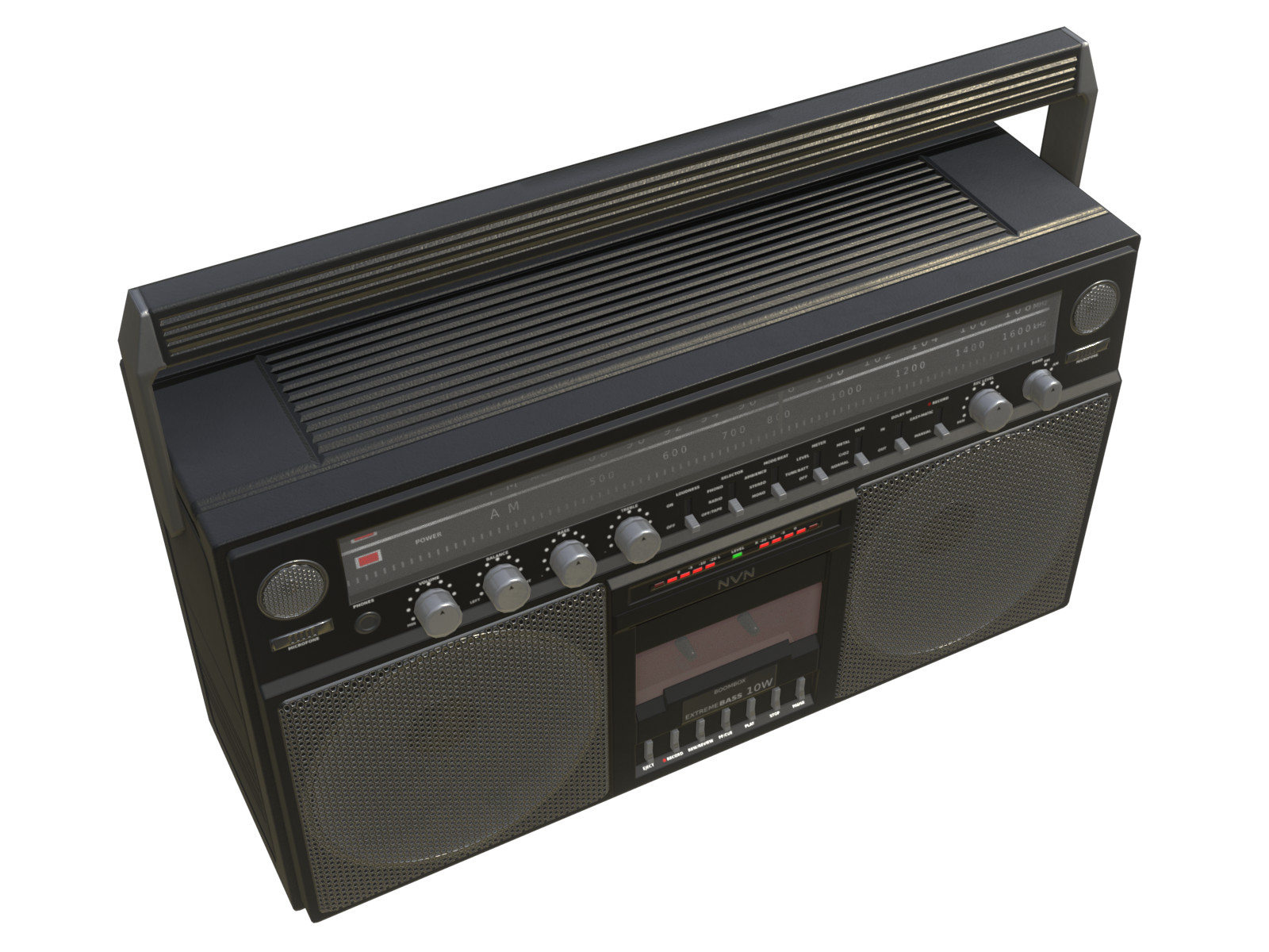 ArtStation - Retro Boombox Black | Game Assets