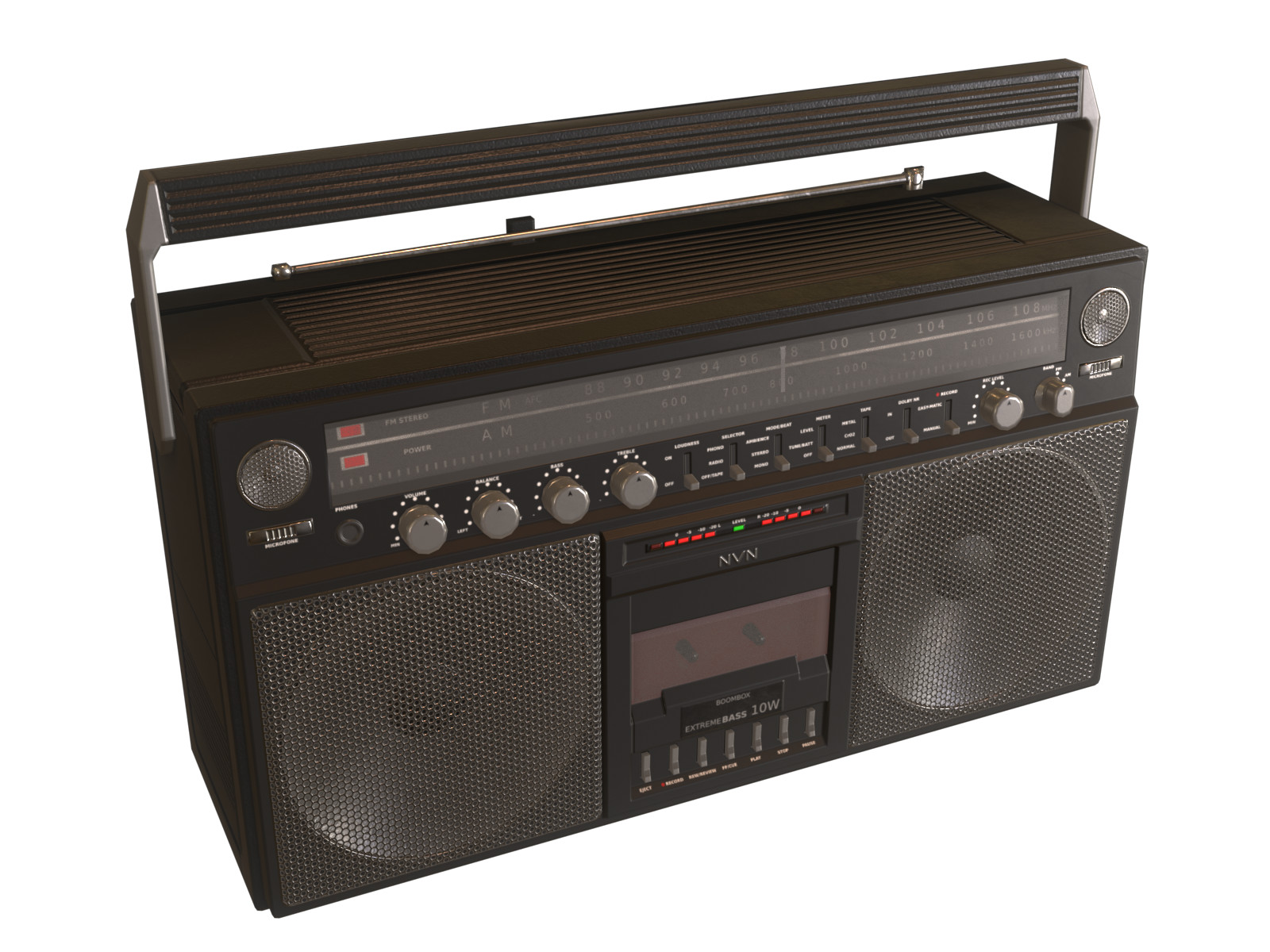 ArtStation - Retro Boombox Black | Game Assets