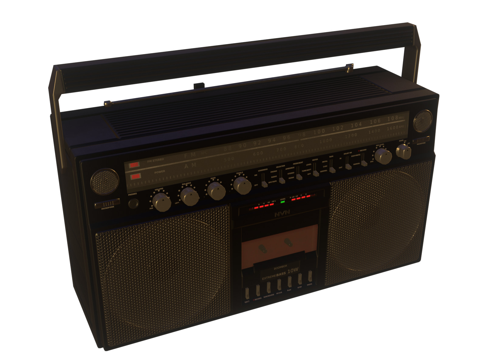 ArtStation - Retro Boombox Black | Game Assets