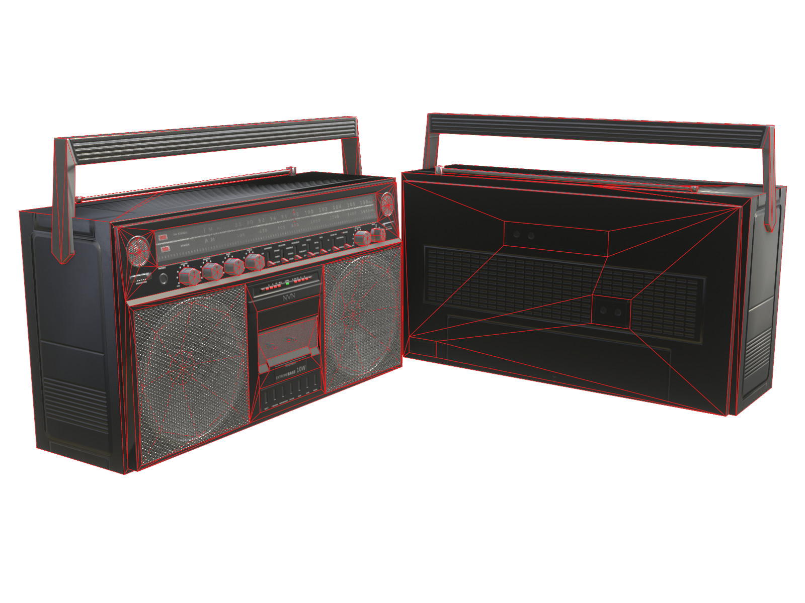 ArtStation - Retro Boombox Black | Game Assets