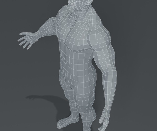 ArtStation - Superhero Male Body Base Mesh 3D Model | Game Assets