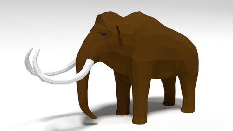 ArtStation - Low Poly Cartoon Mammoth | Resources