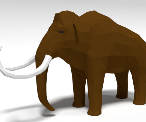 ArtStation - Low Poly Cartoon Mammoth | Resources