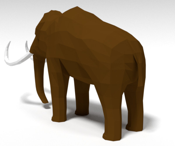 ArtStation - Low Poly Cartoon Mammoth | Resources