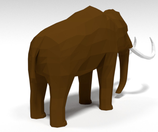 ArtStation - Low Poly Cartoon Mammoth | Resources