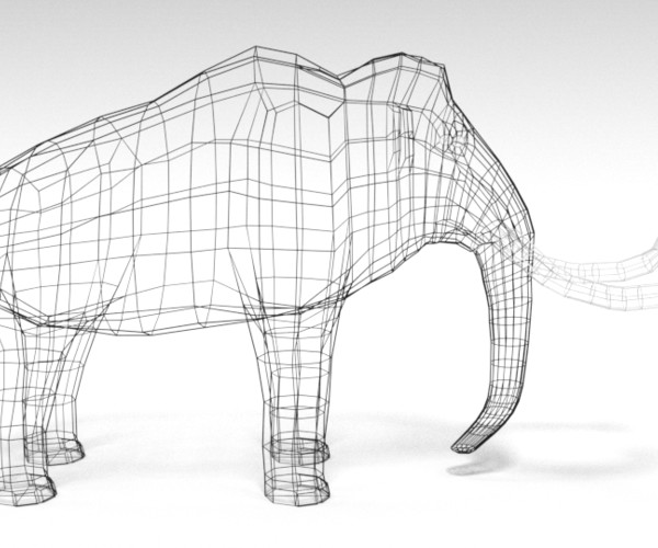 ArtStation - Low Poly Cartoon Mammoth | Resources