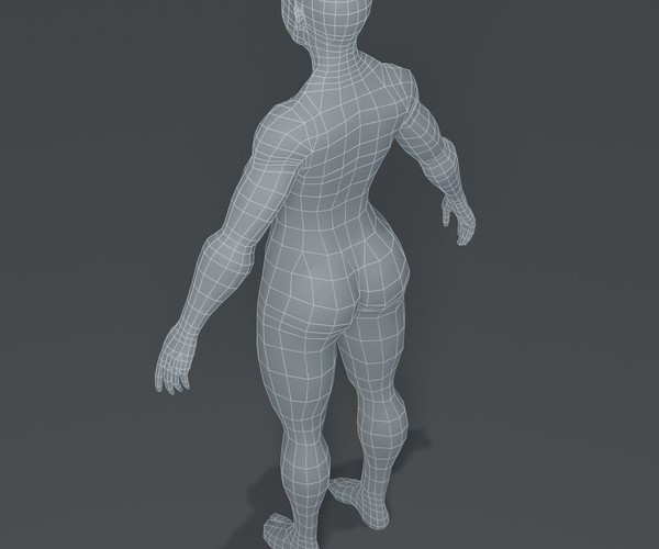 ArtStation - Superhero Female Body Base Mesh 3D Model | Game Assets