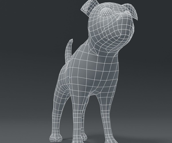 ArtStation - Cartoon Dog Terrier Base Mesh 3D Model | Game Assets