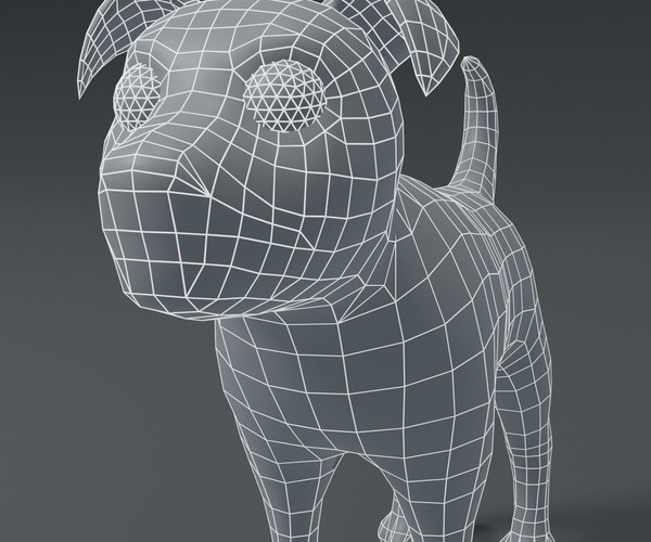 ArtStation - Cartoon Dog Terrier Base Mesh 3D Model | Game Assets