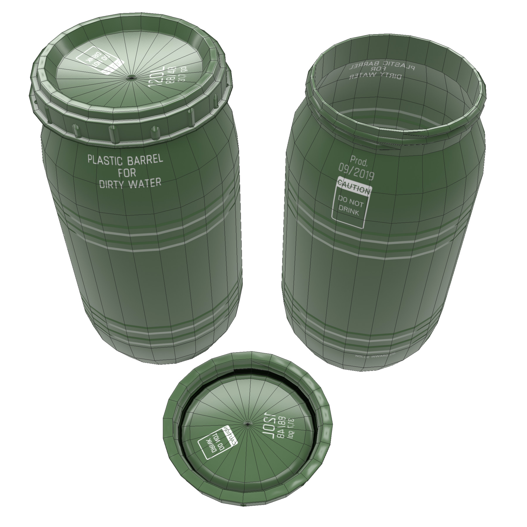 ArtStation - Plastic Barrel Green | Game Assets
