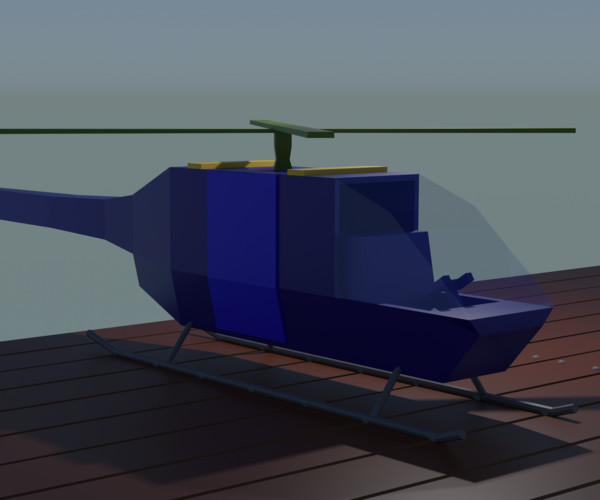 ArtStation - Low Poly Helicopter | Game Assets