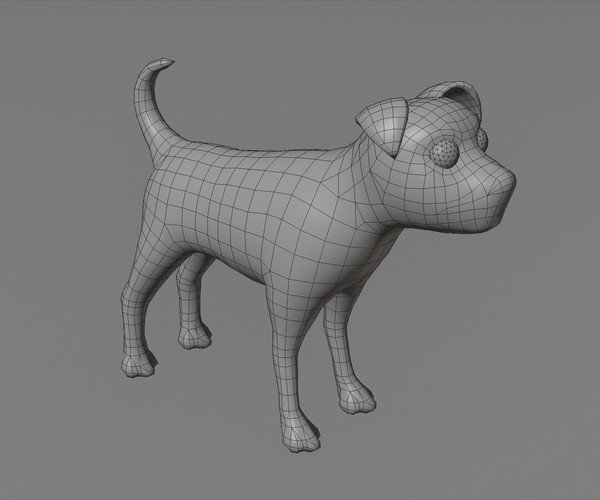 ArtStation - Cartoon Terrier Dog 3D Model | Game Assets