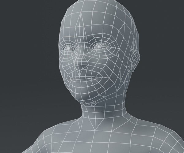 ArtStation - Human Body Base Mesh 3D Model Family Pack | Game Assets