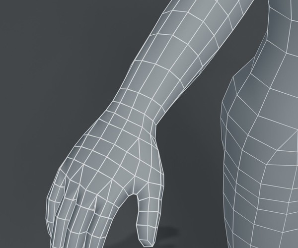 ArtStation - Human Body Base Mesh 3D Model Family Pack | Game Assets