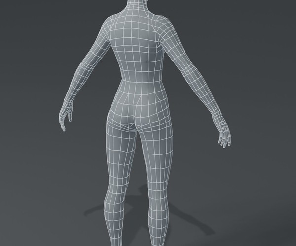 ArtStation - Human Body Base Mesh 3D Model Family Pack | Game Assets