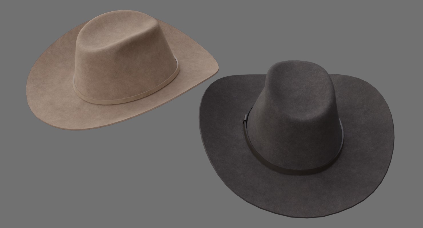 ArtStation - Cowboy Hat 1A | Game Assets