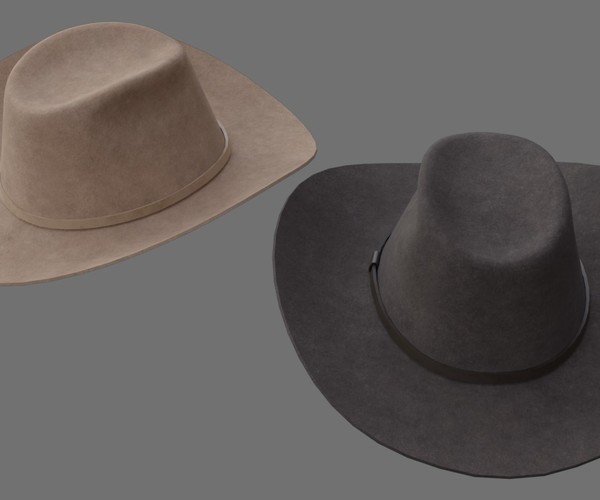 ArtStation - Cowboy Hat 1A | Game Assets