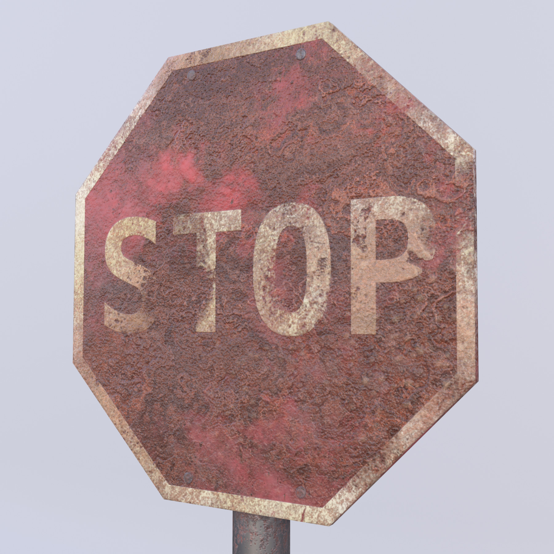ArtStation - Stop Sign Rusty | Game Assets