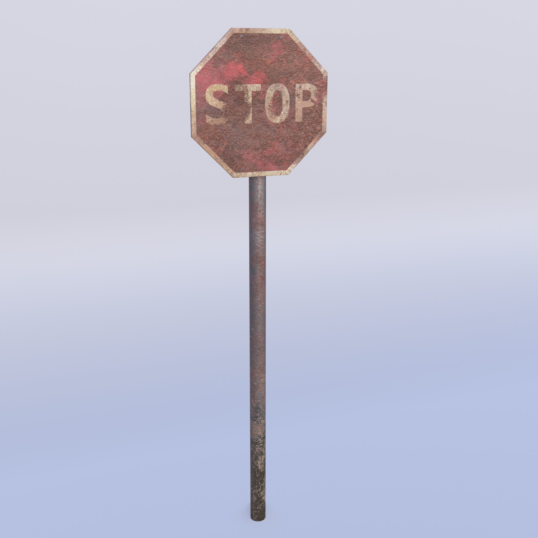 ArtStation - Stop Sign Rusty | Game Assets