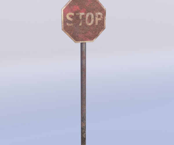 ArtStation - Stop Sign Rusty | Game Assets
