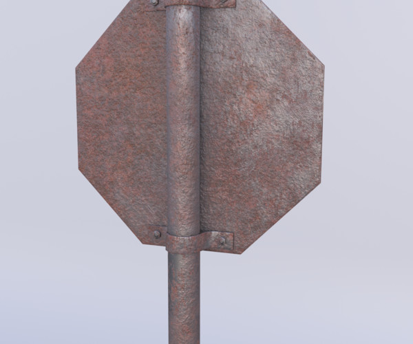ArtStation - Stop Sign Rusty | Game Assets