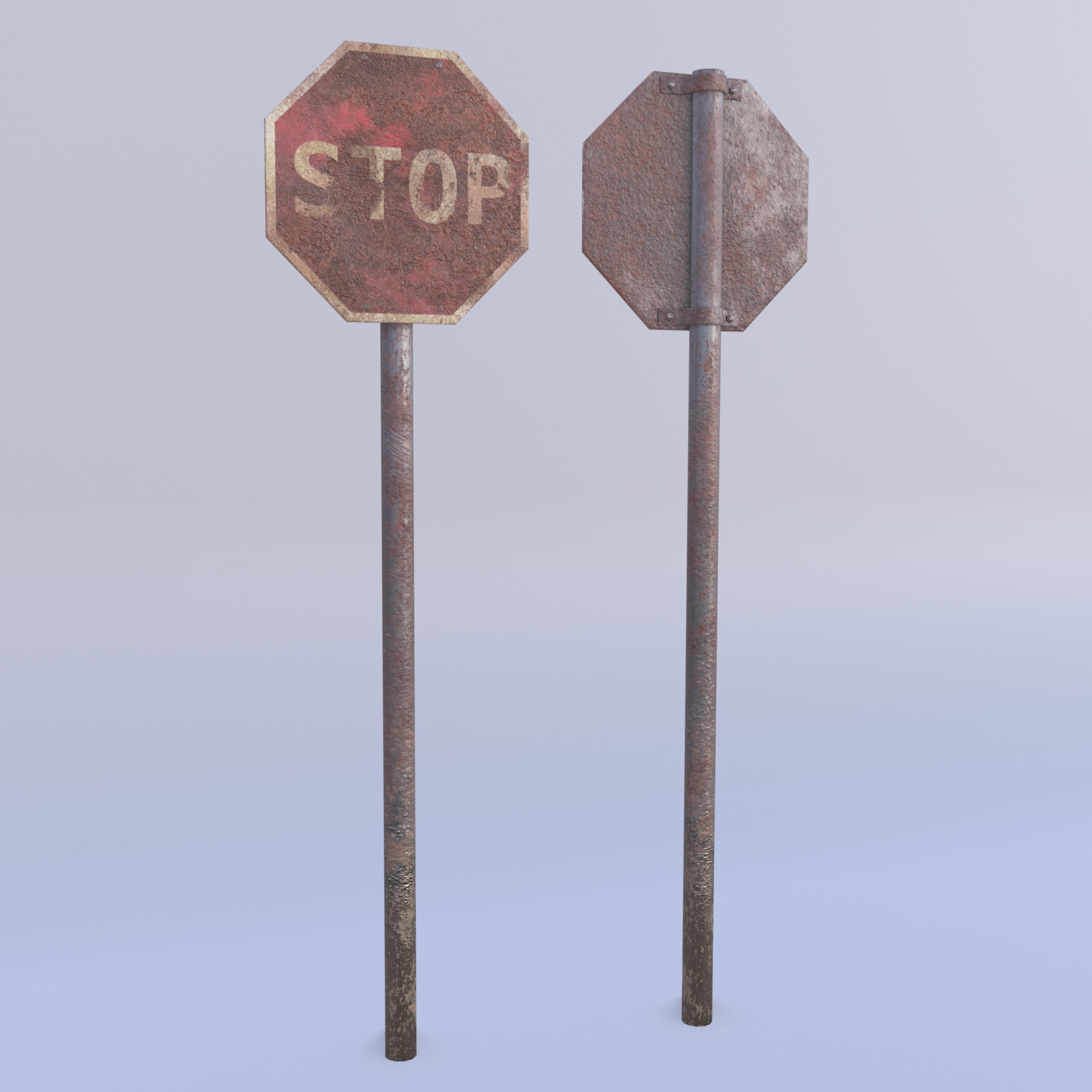 ArtStation - Stop Sign Rusty | Game Assets