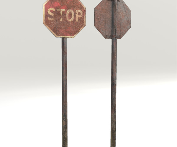 ArtStation - Stop Sign Rusty | Game Assets