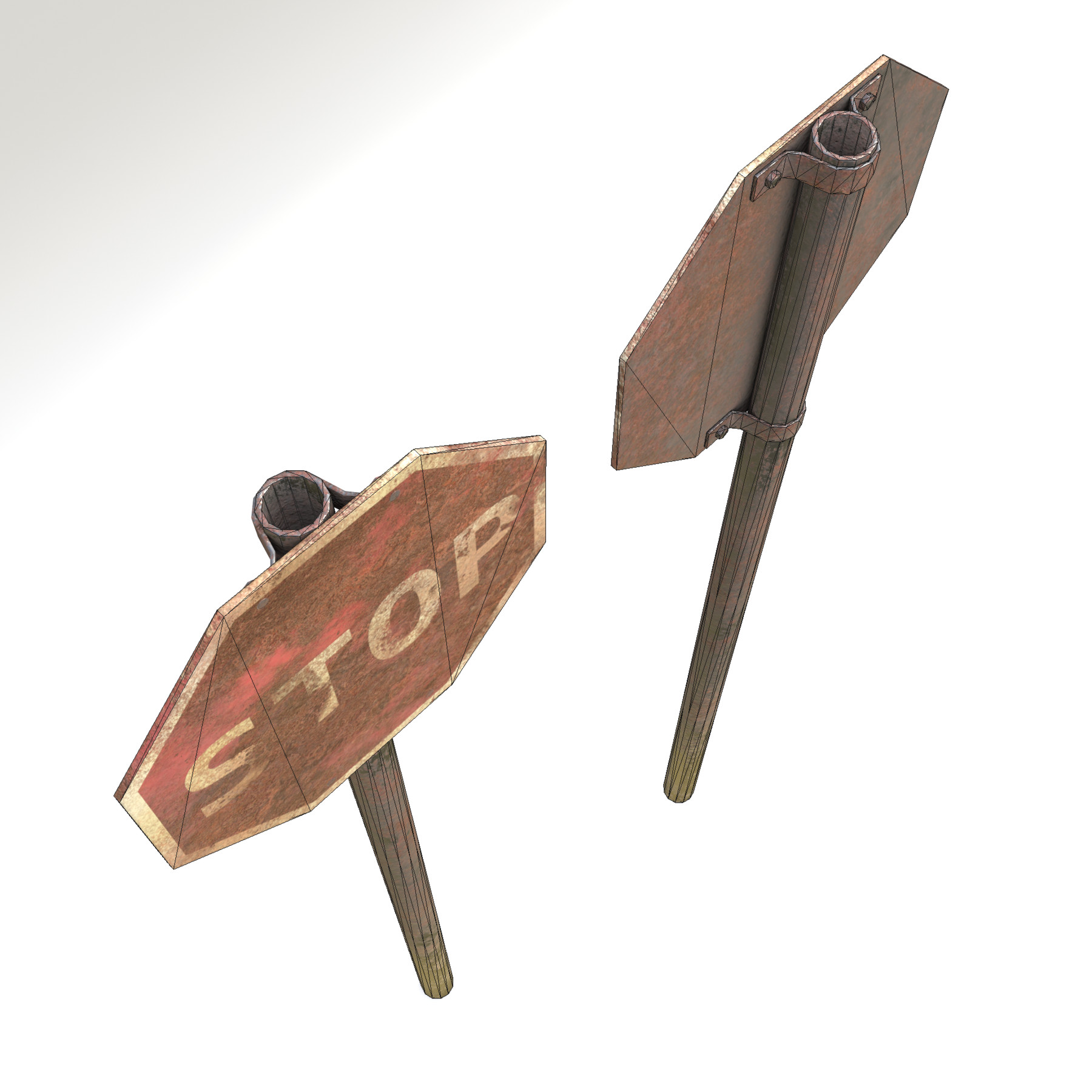 ArtStation - Stop Sign Rusty | Game Assets