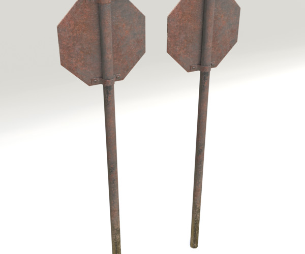ArtStation - Stop Sign Rusty | Game Assets