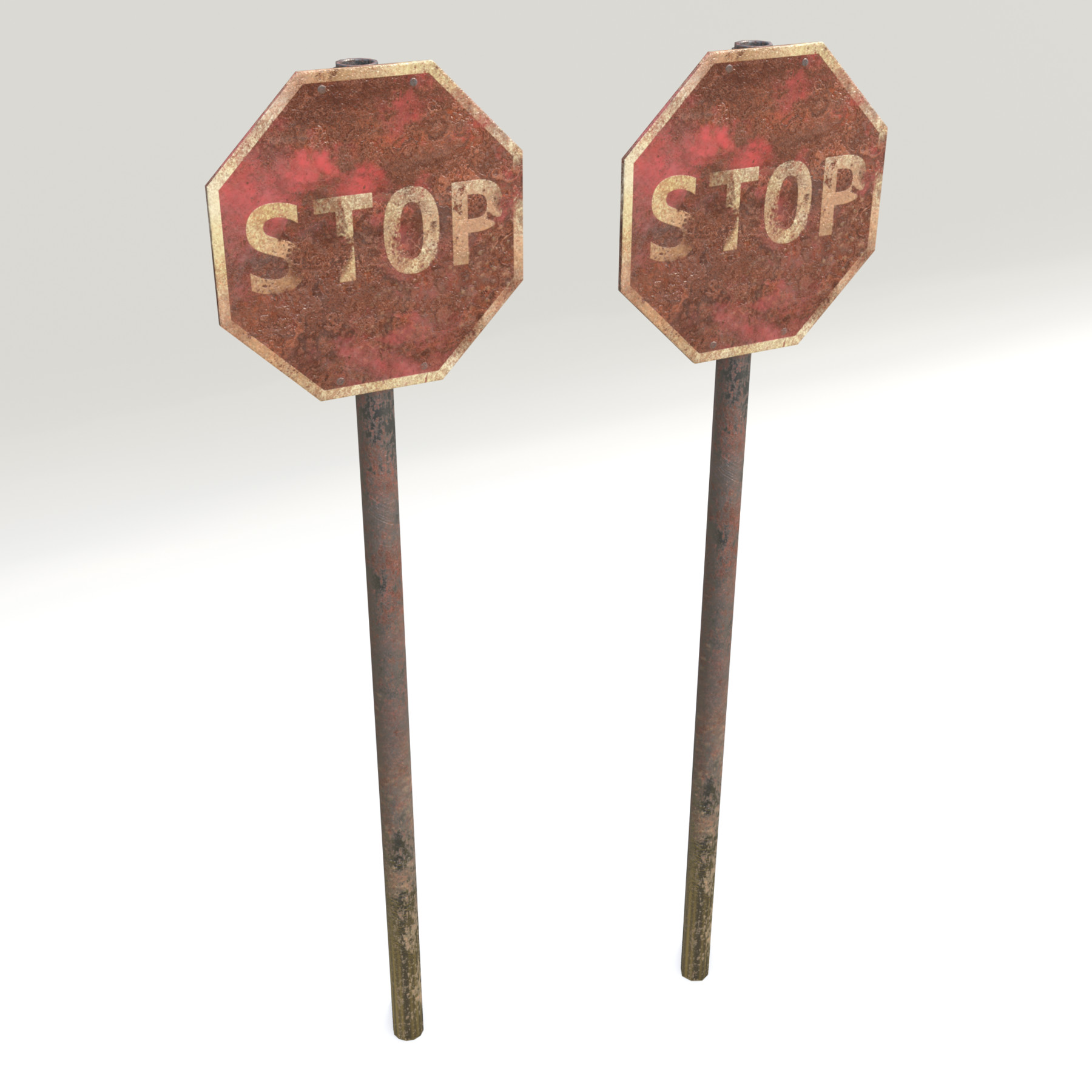 ArtStation - Stop Sign Rusty | Game Assets