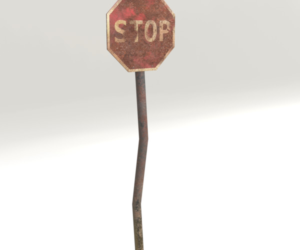 ArtStation - Stop Sign Rusty | Game Assets
