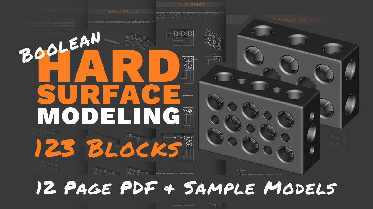 Frank - Boolean + Sub-D Hard Surface Modeling: 123 Blocks (Tutorial ... Frank - Boolean + Sub-D Hard Surface Modeling: 123 Blocks (Tutorial ...