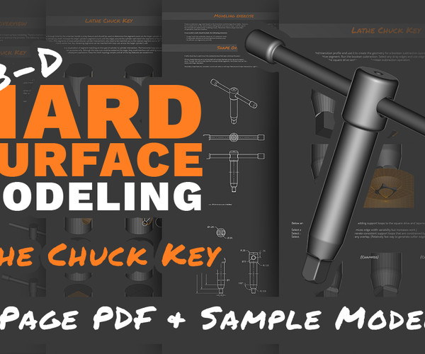 ArtStation - Sub-D Hard Surface Modeling: Lathe Chuck Key (Tutorial & Models) | Tutorials