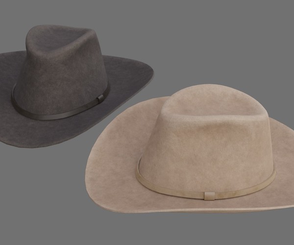 ArtStation - Cowboy Hat 1B | Game Assets