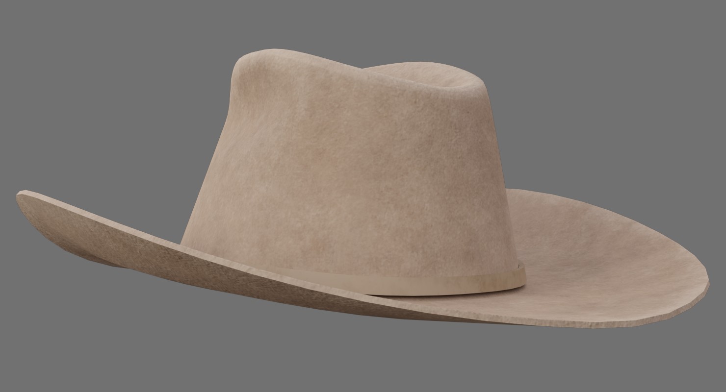 ArtStation - Cowboy Hat 1B | Game Assets