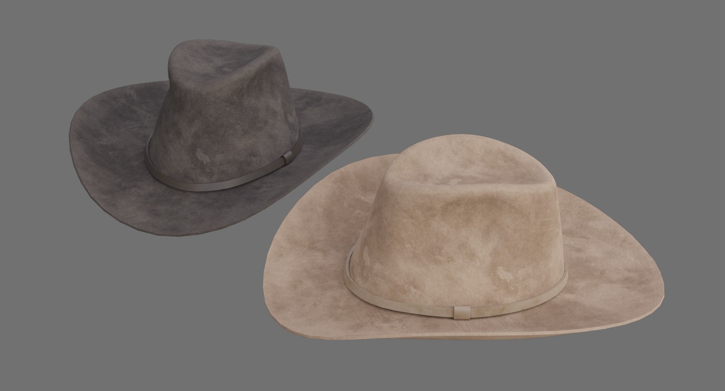 ArtStation - Cowboy Hat 1C | Game Assets