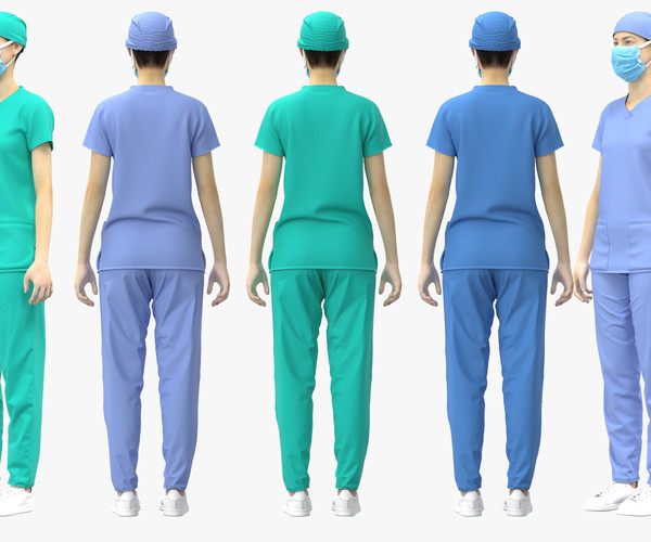 ArtStation - Nurse uniform, Marvelous designer, Clo3d | Resources