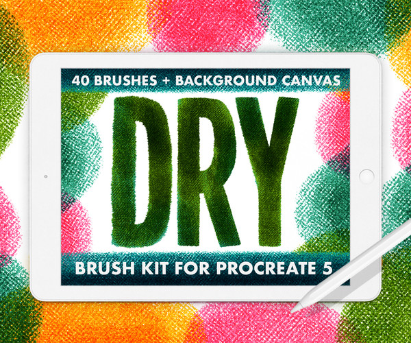 ArtStation - 40 DRY BRUSH KIT FOR PROCREATE 5 | Brushes