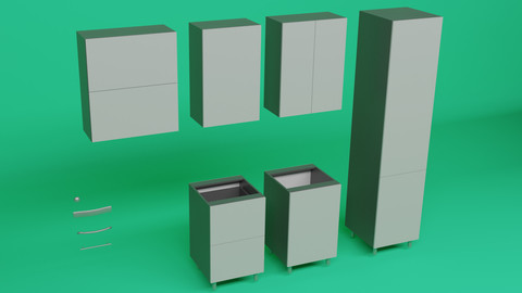 ArtStation - Kitchen furniture kitbash | Resources