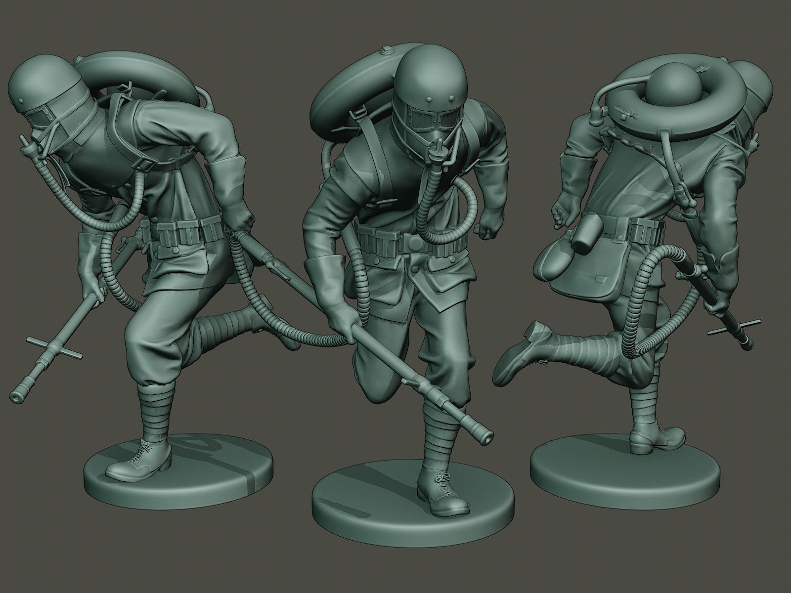 ArtStation - German soldier ww1 run G5 | Resources