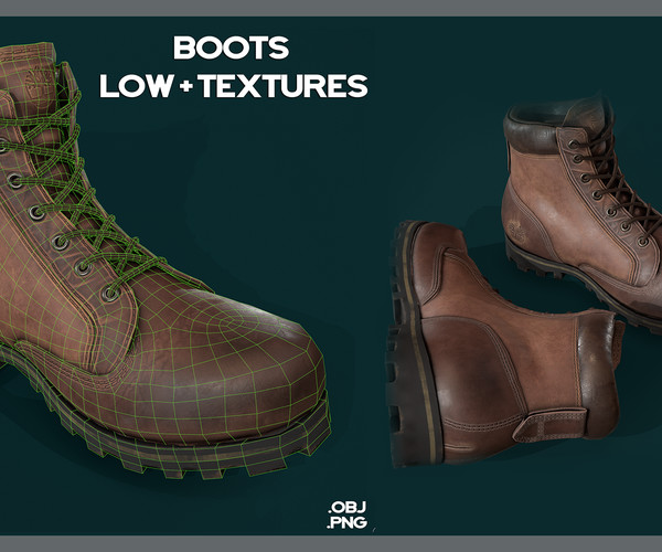 ArtStation - Boots Low + Textures | Game Assets