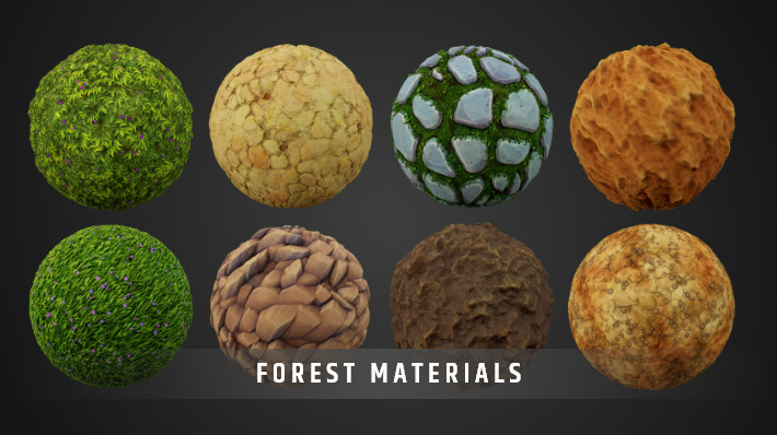 ArtStation - Stylized Fantasy Forest Material Pack | Game Assets