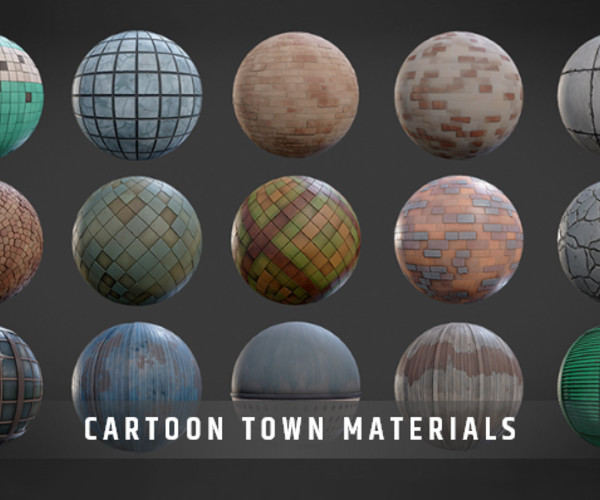 ArtStation - Cartoon Town Materials Pack | Game Assets