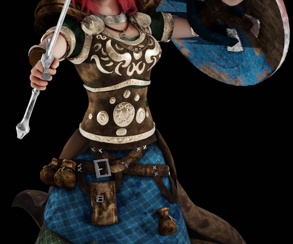 ArtStation - Warrior Character 3d model | Game Assets