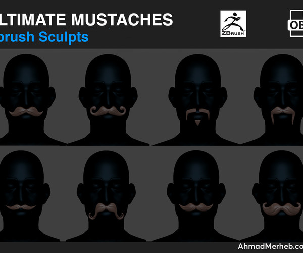 ArtStation - Ultimate Mustaches Pack ( Facial Hair ) | Resources