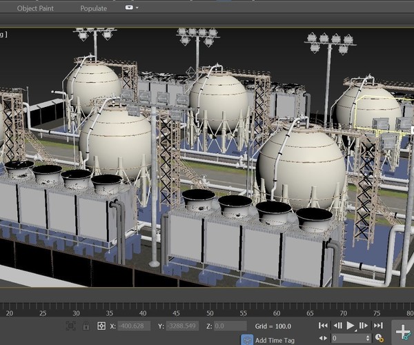 ArtStation - Petroleum Refinery Storage Tanks | Resources